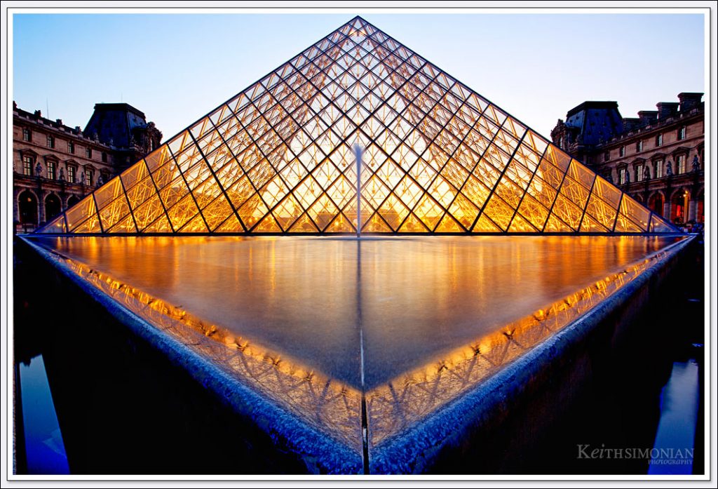 Louvre Museum Glass Pyramid & pond designed by I.M. Pei - Keith ...